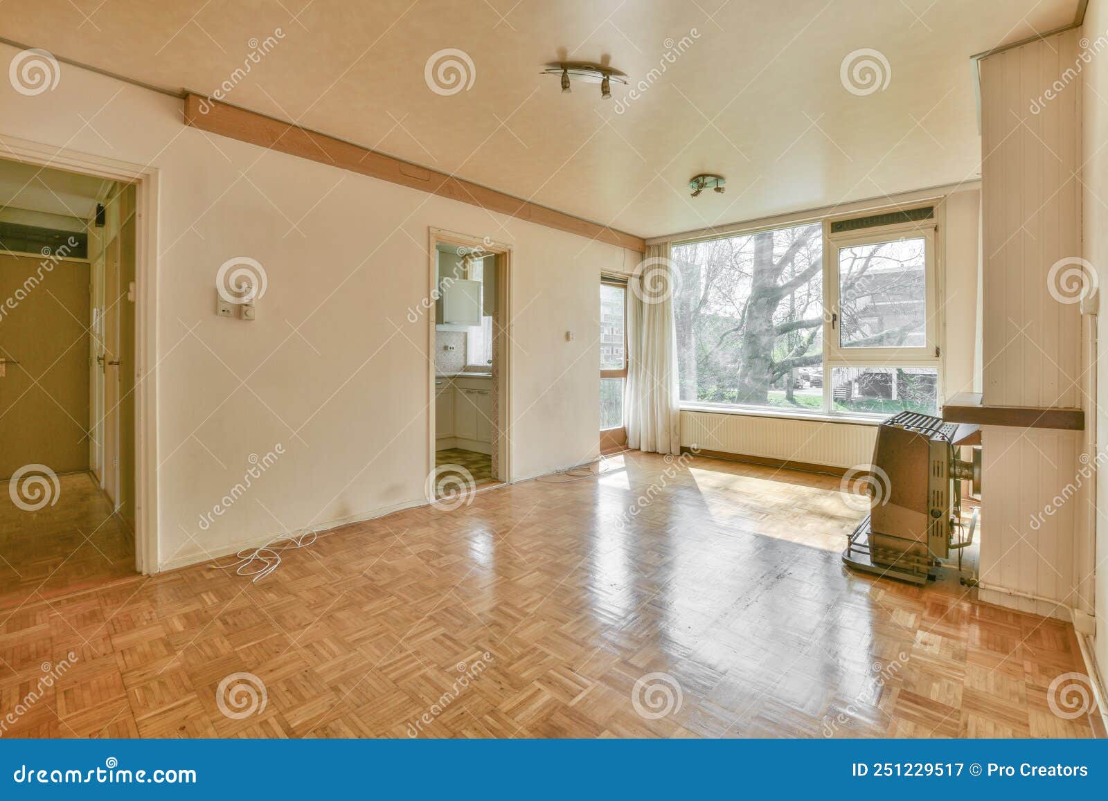 Spacious empty room stock image. Image of apartment - 251229517