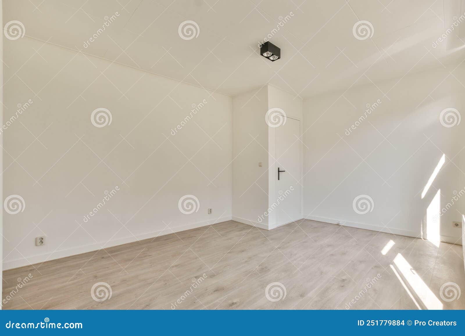 Spacious empty room stock photo. Image of building, fashionable - 251779884