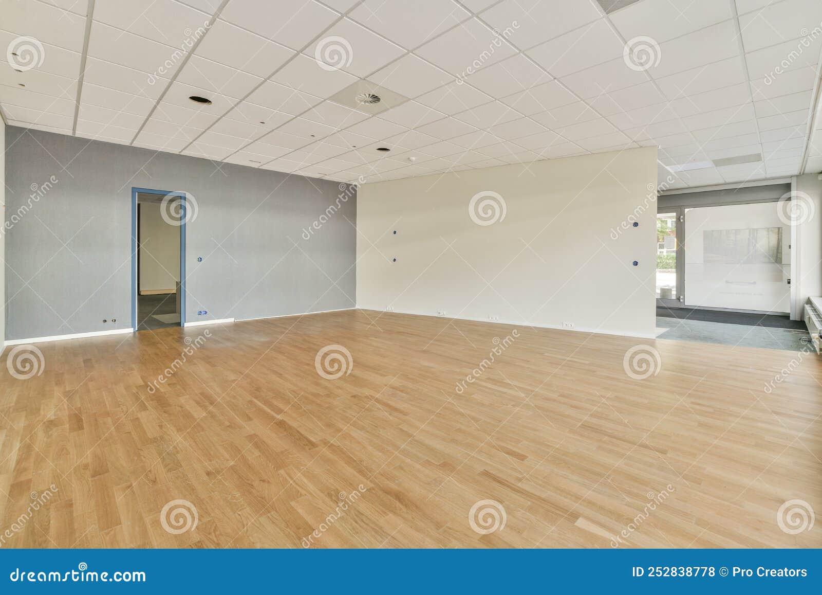 Spacious empty room stock photo. Image of room, empty - 252838778