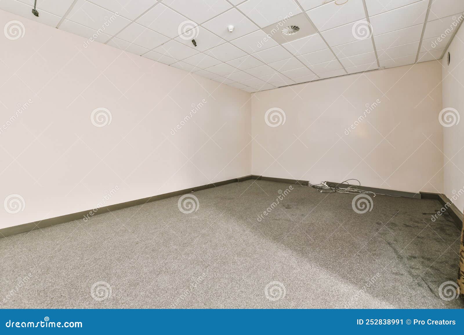 Spacious empty room stock image. Image of indoor, architecture - 252838991