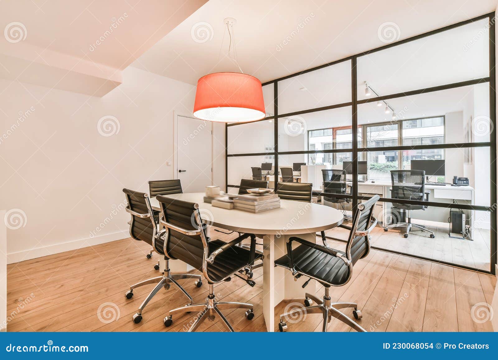 Spacious Office Room Design Stock Photo - Image of luxurious, indoor ...