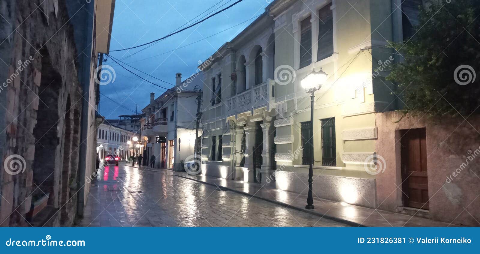 Cozy Street in Old Town of Shkoder, Albania Stock Image - Image of ...