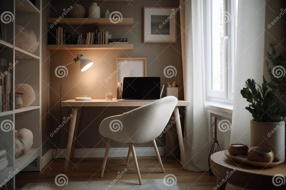 Cozy Study with Soft Lighting and Comfy Chair for Optimal Learning ...
