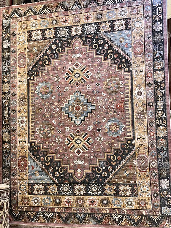 Cozy Vintage Rug with Beautiful Patterns Stock Photo - Image of ...