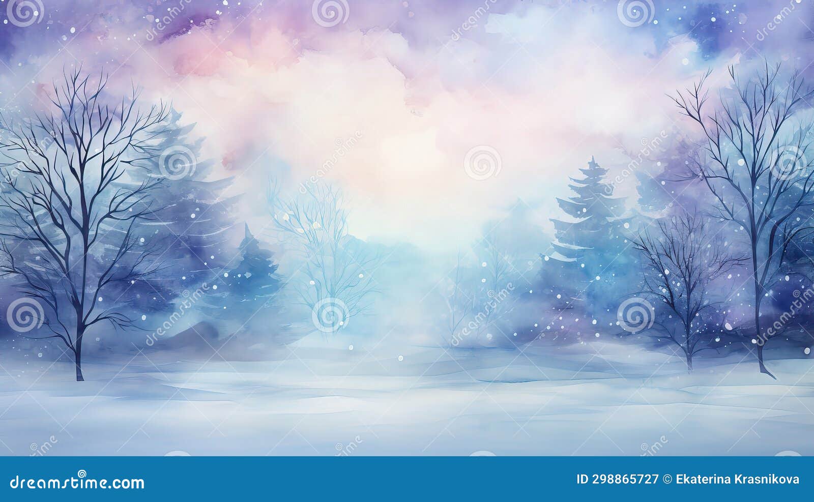 Cozy Winter Art Watercolor Background Stock Illustration - Illustration ...