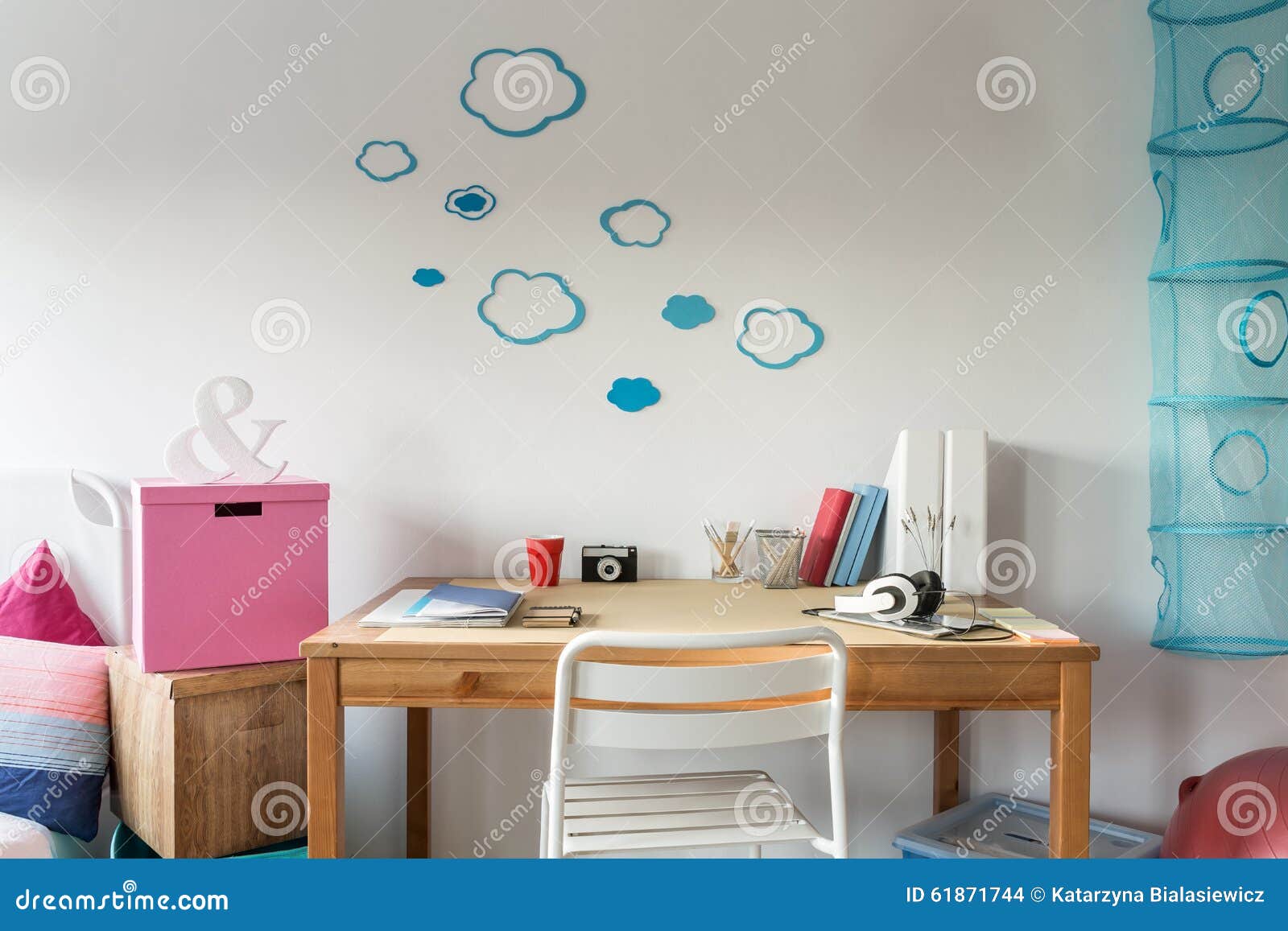 Cozy Workspace in Student S Room Stock Photo - Image of child, indoors ...