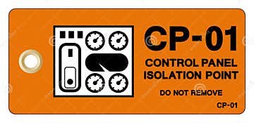 CP01 Control Panel Isolation Point Tag Label Symbol Sign, Vector ...