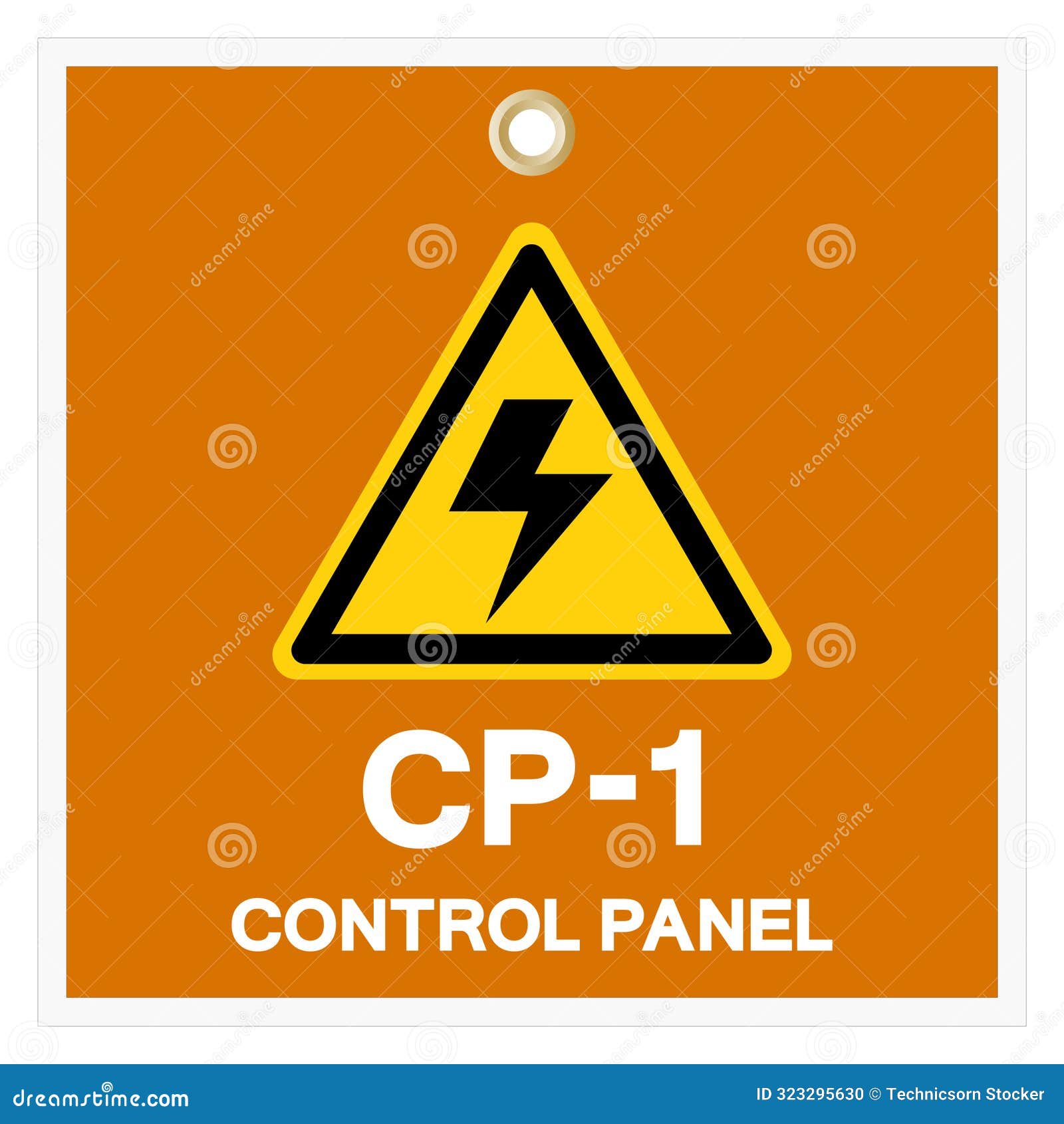CP01 Control Panel Isolation Point Tag Label Symbol Sign, Vector ...