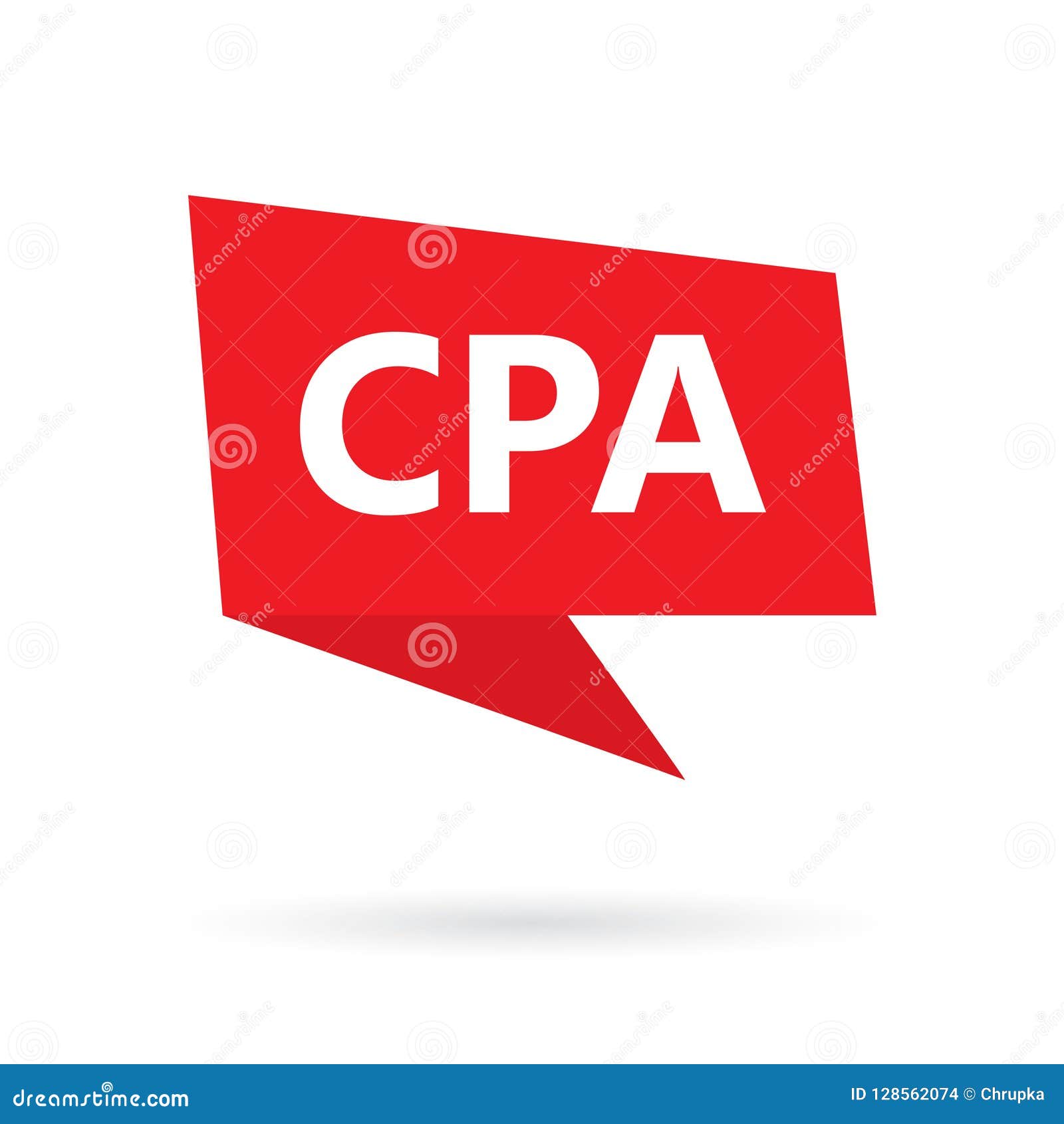 CPA Certified Public Accountant Acronym on a Speach Bubble Stock Vector ...