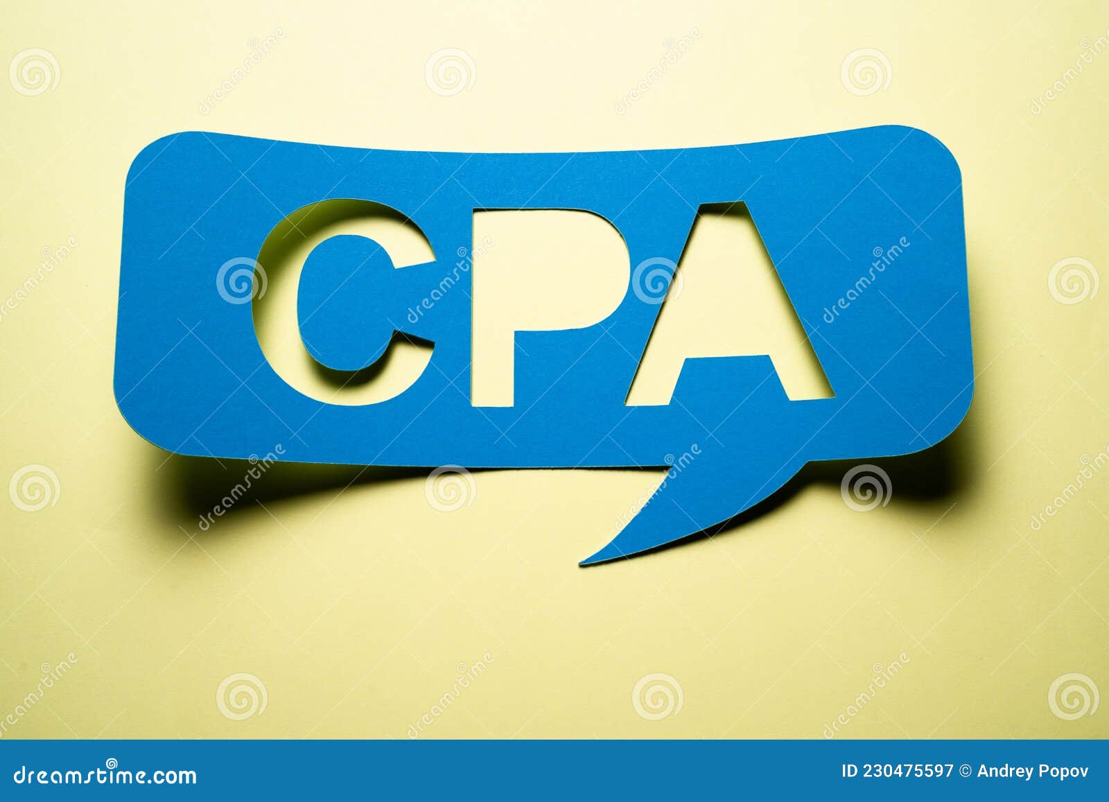 CPA Certified Public Certified Accountant Speech Bubble Stock Image ...