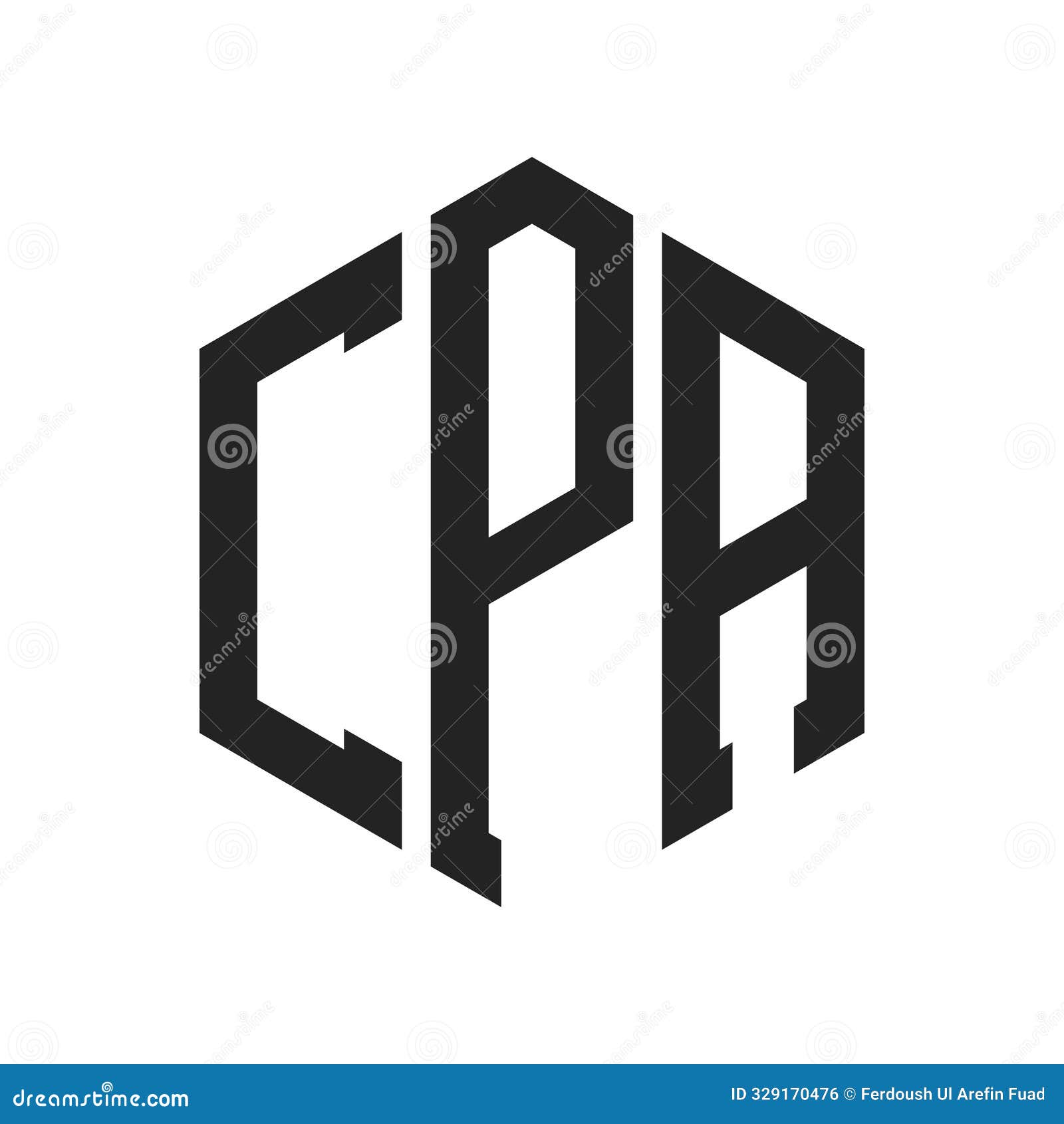 CPA Logo Design. Initial Letter CPA Monogram Logo Using Hexagon Shape ...
