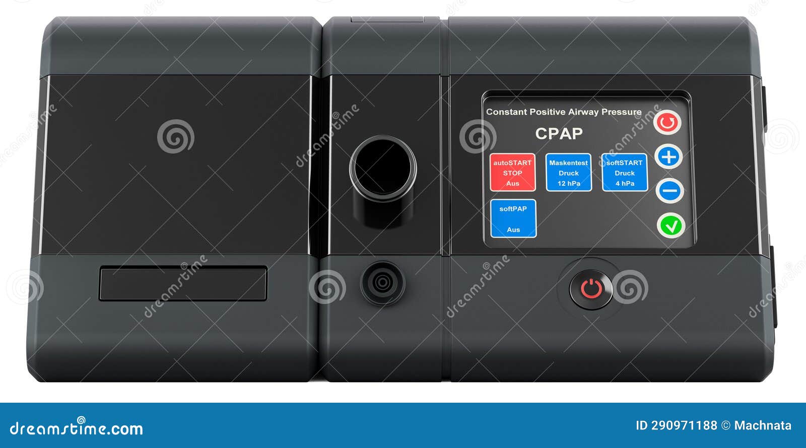 Continuous Positive Airway Pressure On Blue Stock Photo | CartoonDealer ...