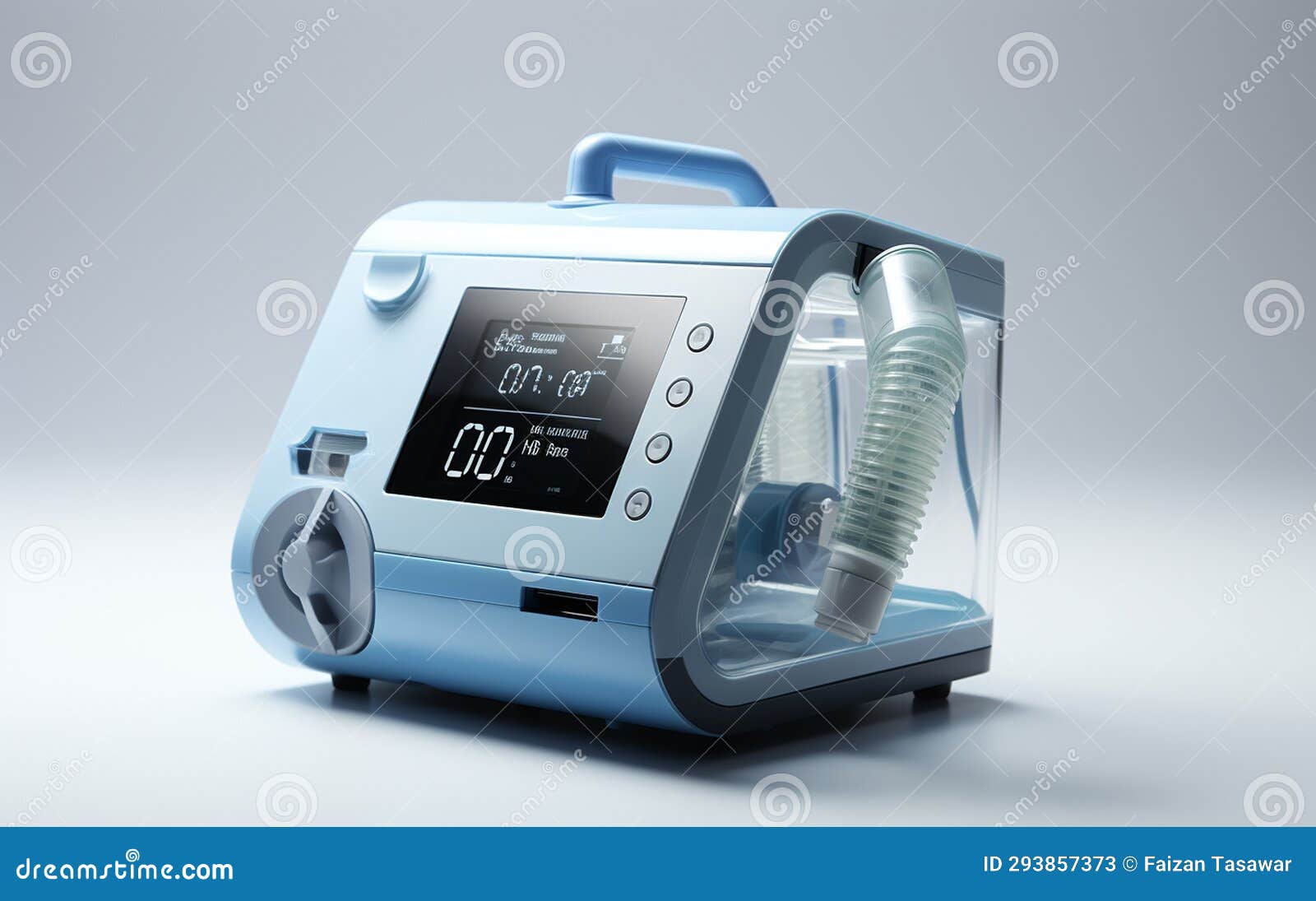 CPAP Machine Against A White Backdrop -Generative Ai Royalty-Free Stock ...