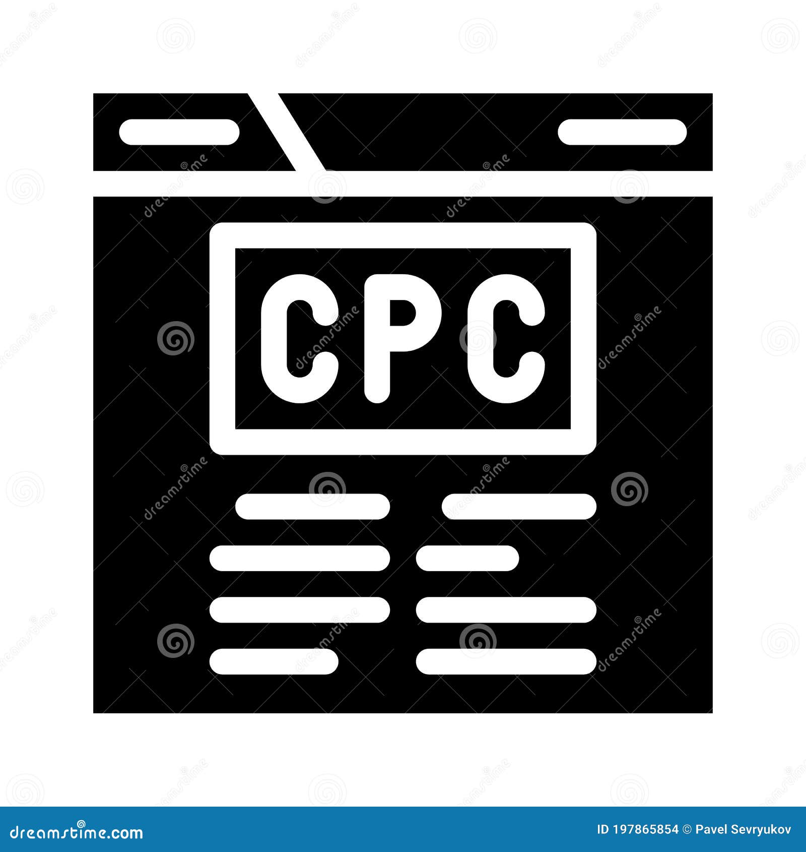Cpc Seo Optimization Glyph Icon Vector Illustration Stock Vector ...