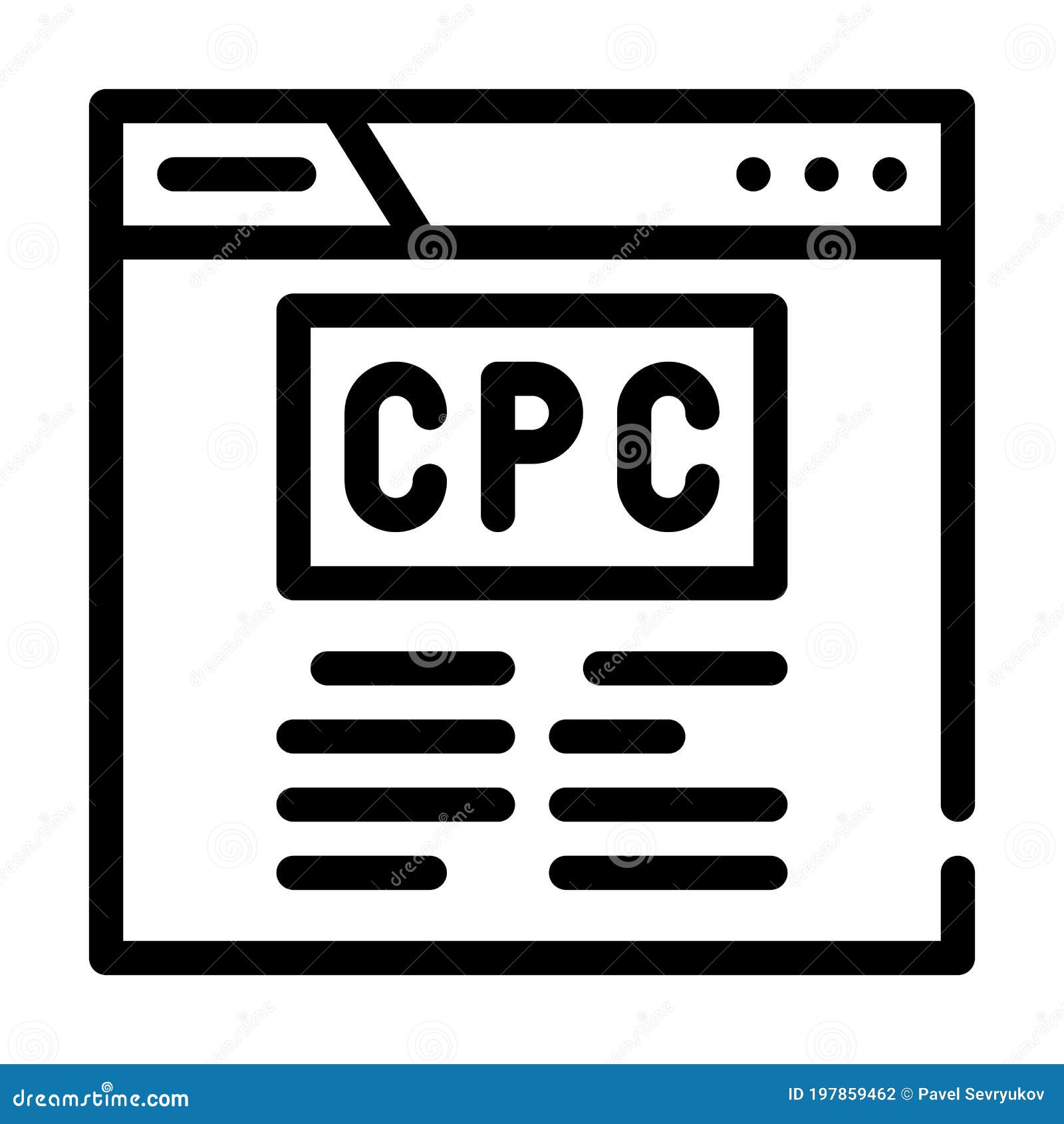 Cpc Seo Optimization Line Icon Vector Illustration Stock Vector ...