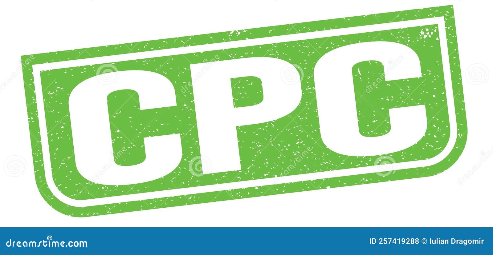 CPC Text Written on Green Stamp Sign Stock Illustration - Illustration ...