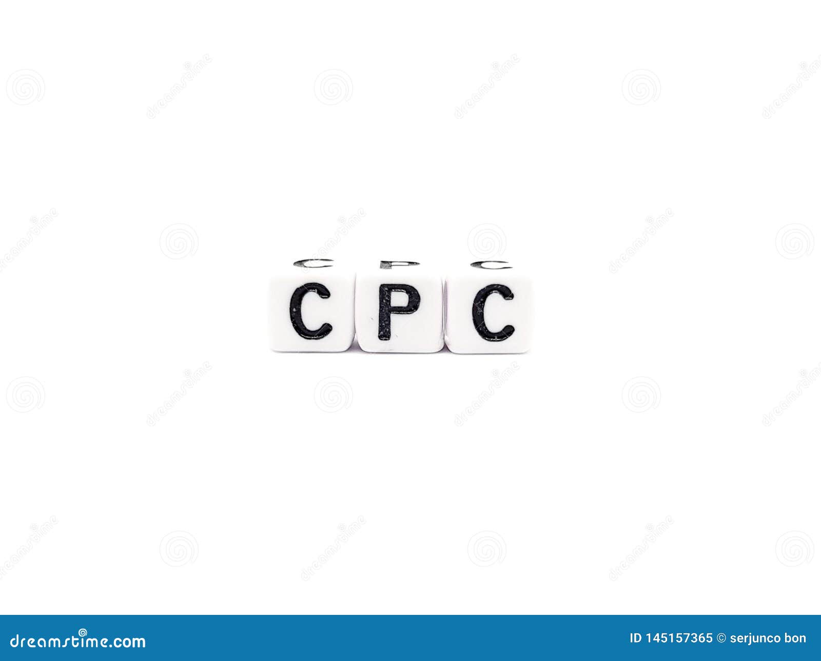 Cpc Word Built with White Cubes and Black Letters on White Background ...