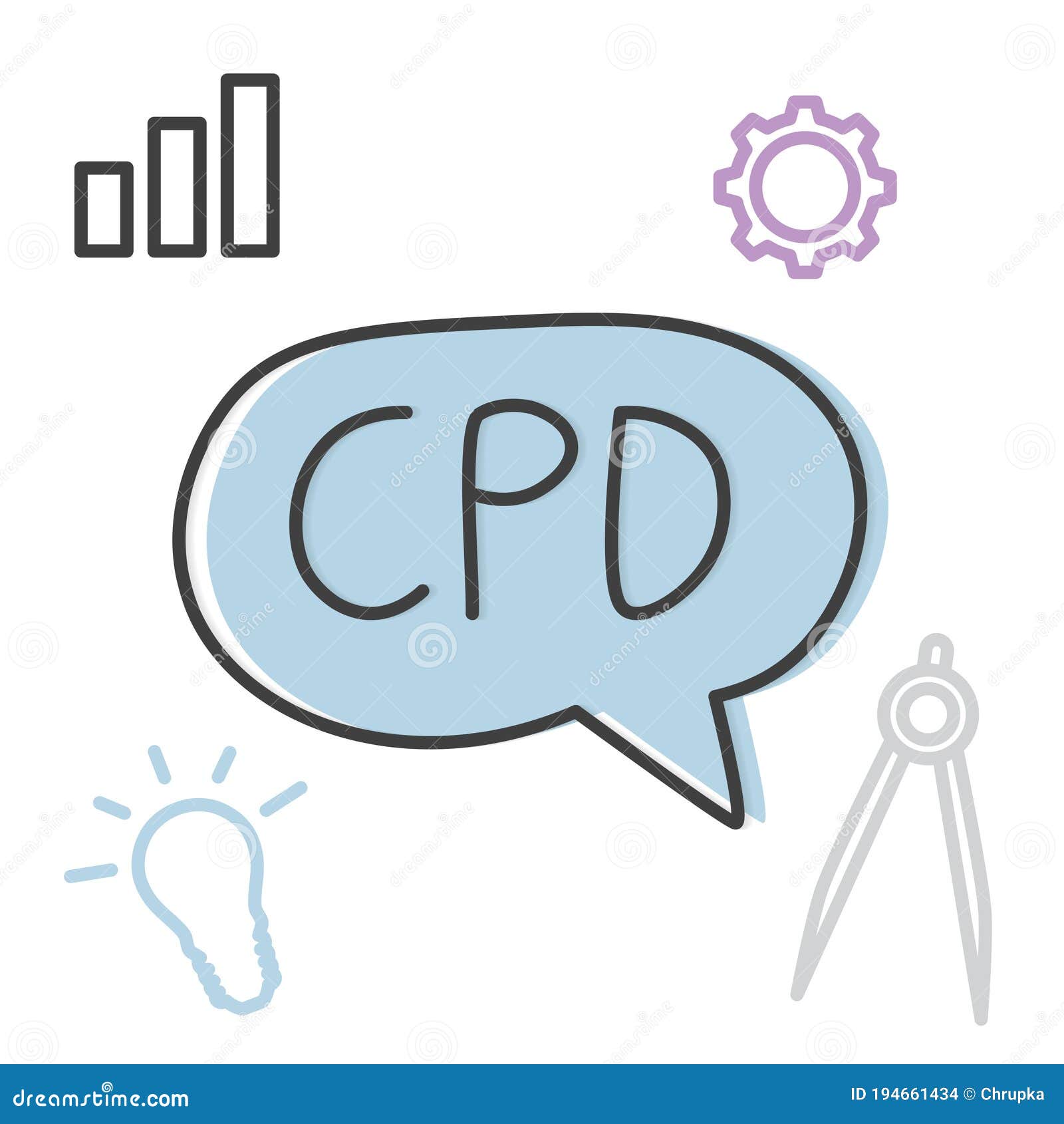 CPD Continuing Professional Development Acronym Concept Stock Vector ...
