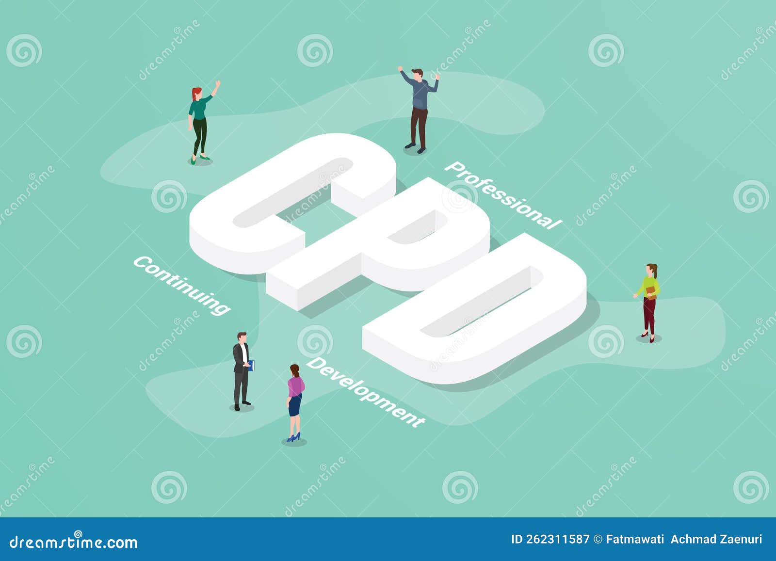 Cpd Continuing Professional Development Big Text Word and People Around ...