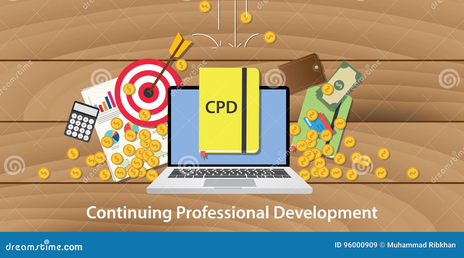 Cpd Continuing Professional Development with Laptop Goals Target Stock ...