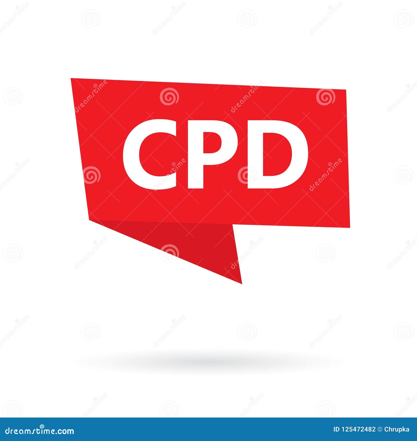 CPD Continuing Professional Development Word on a Sticker Stock Vector ...