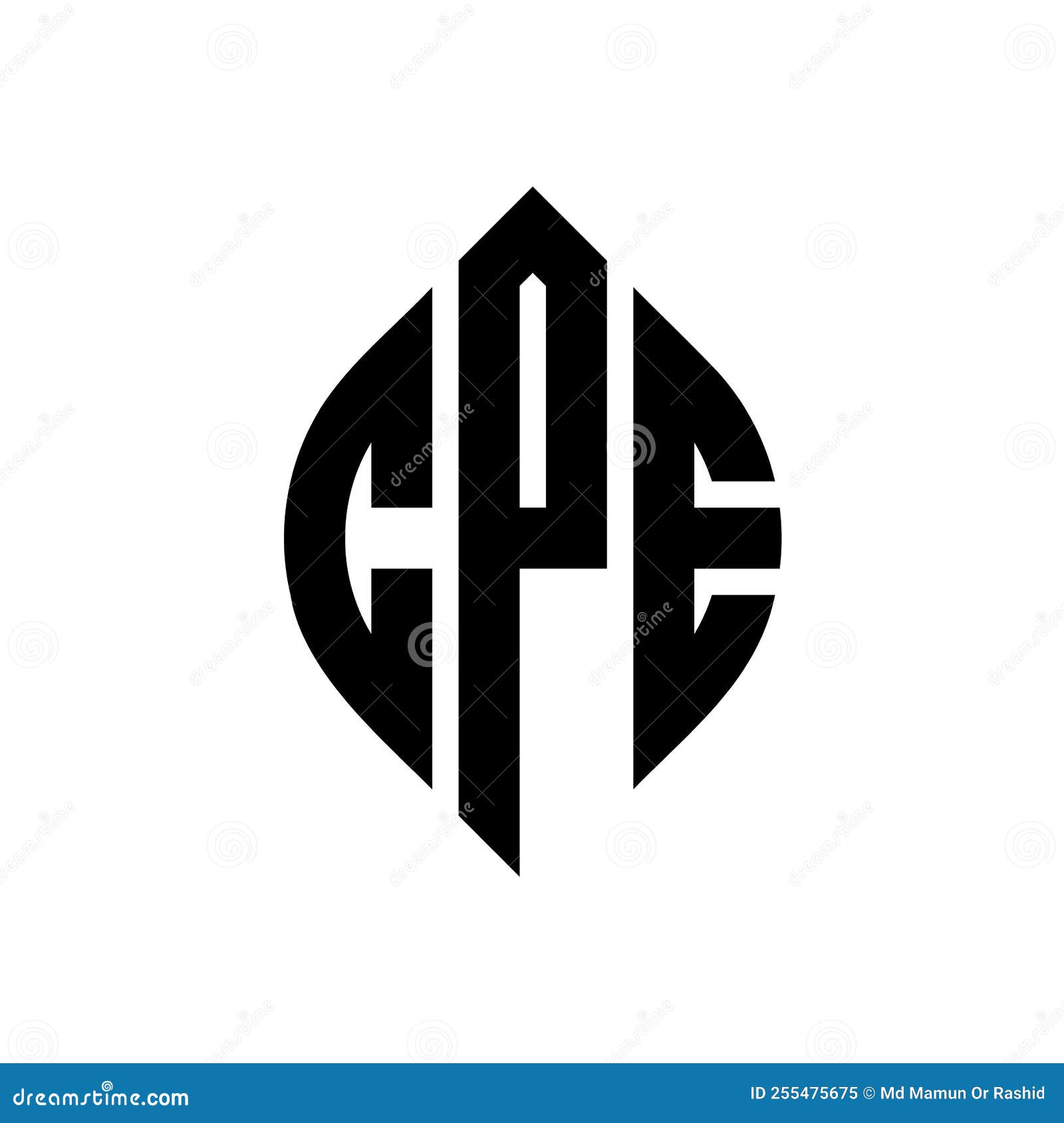 CPE Circle Letter Logo Design with Circle and Ellipse Shape. CPE ...