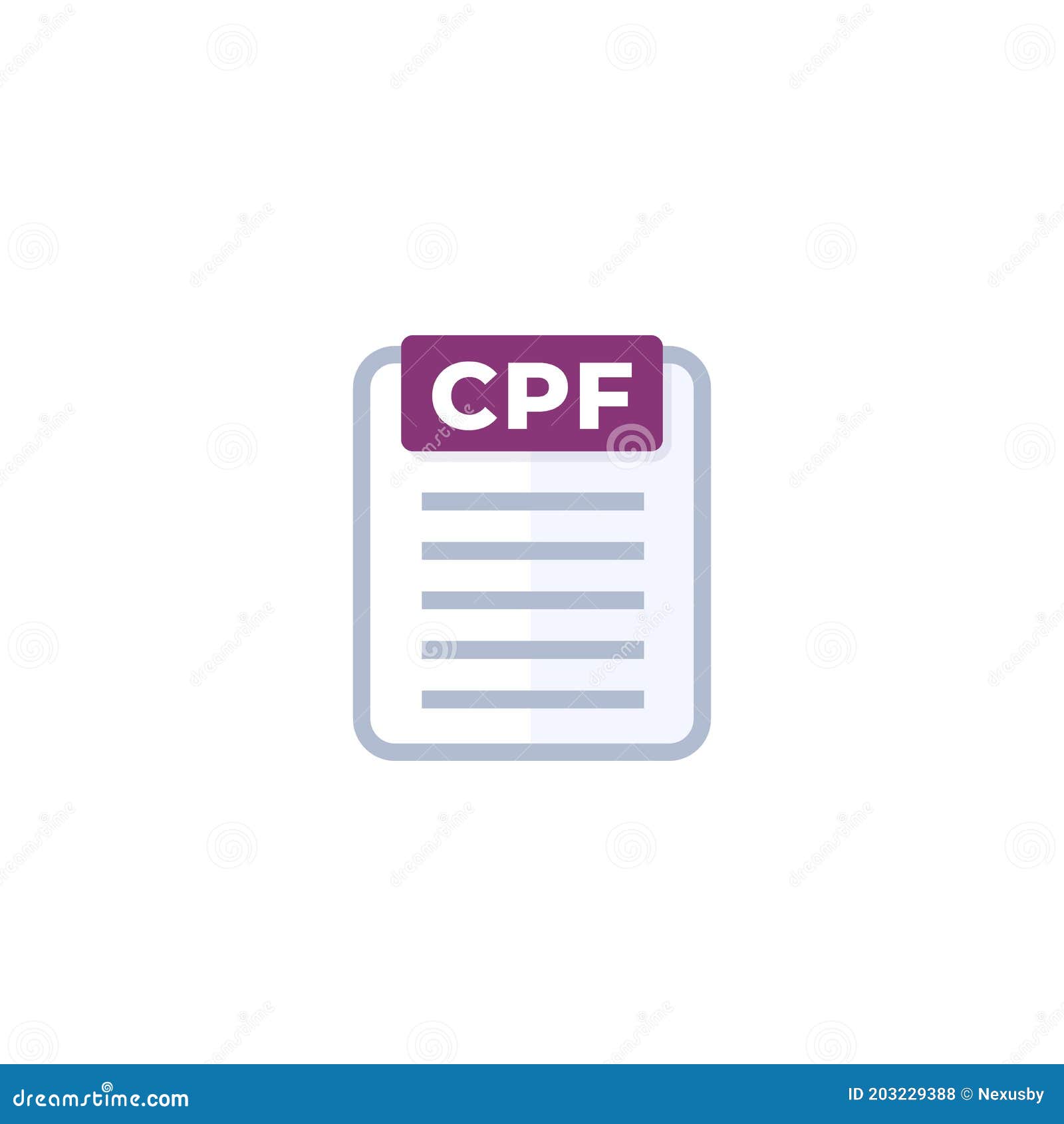 CPF file icon on white stock vector. Illustration of online - 203229388