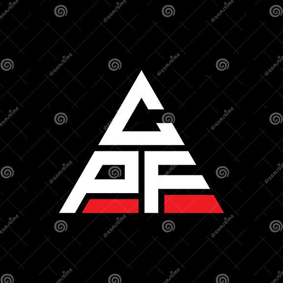 CPF Triangle Letter Logo Design with Triangle Shape. CPF Triangle Logo ...
