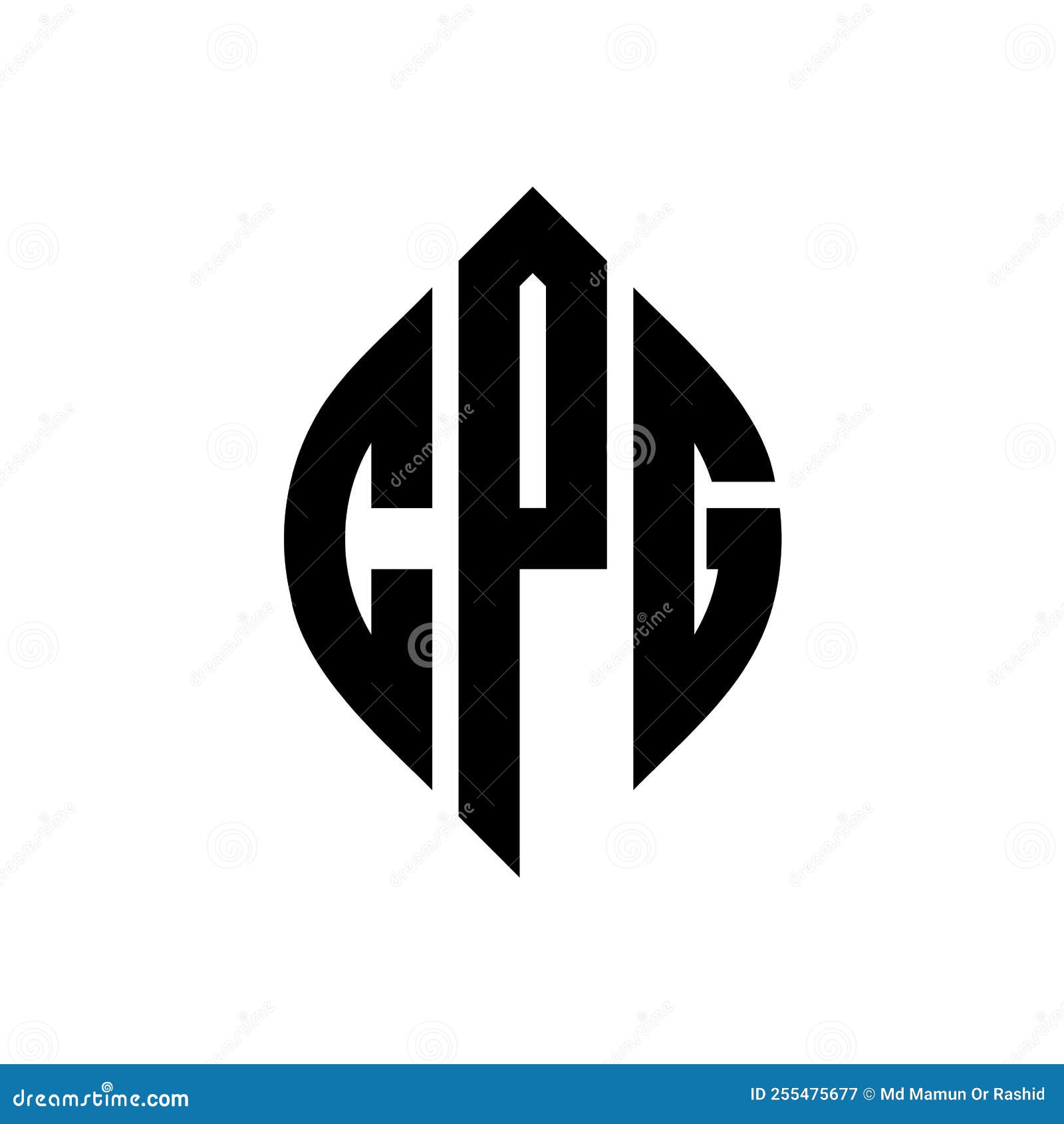 CPG Circle Letter Logo Design with Circle and Ellipse Shape. CPG ...