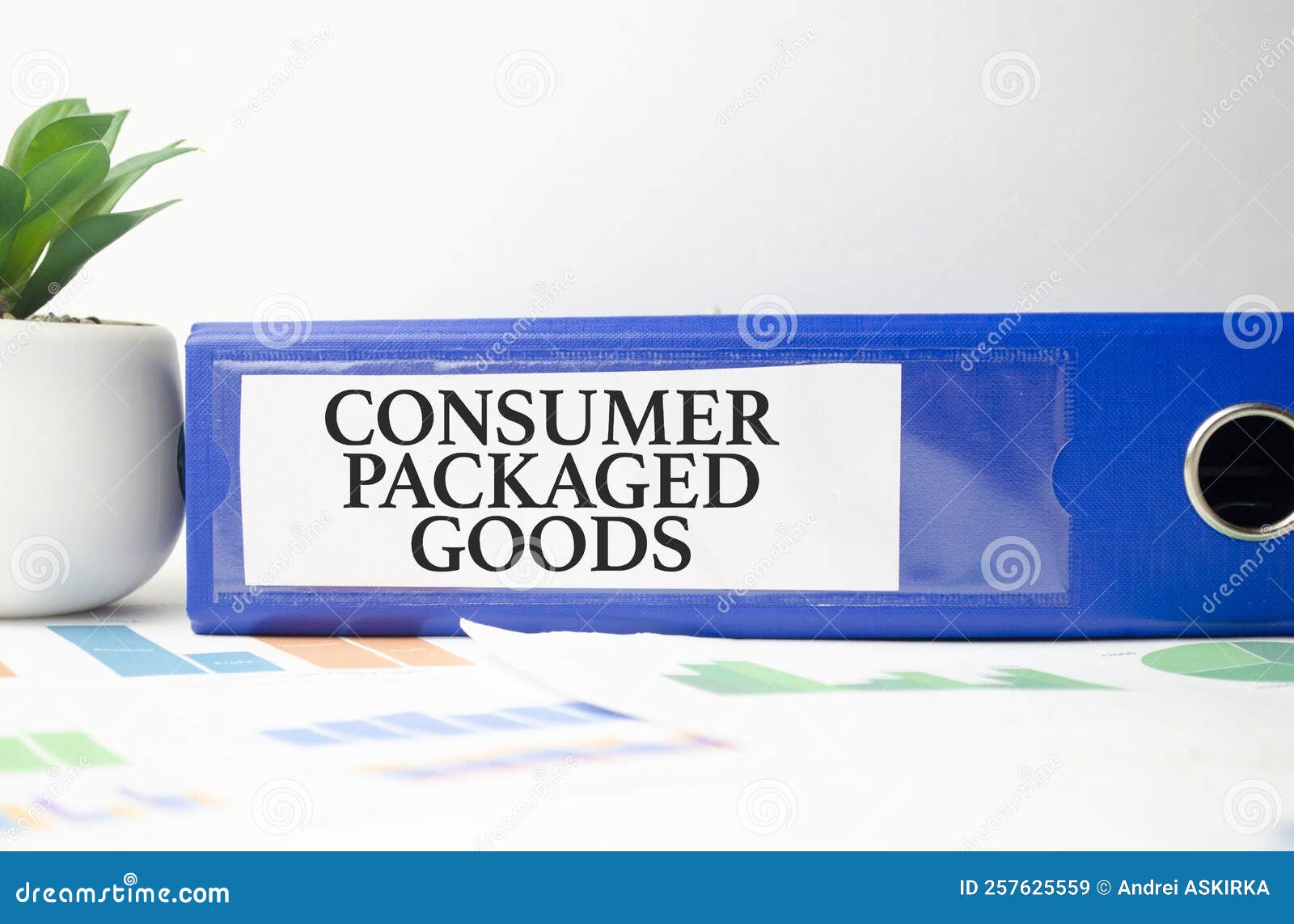 CPG - Consumer Packaged Goods Text Written on Blue Folder and Charts ...