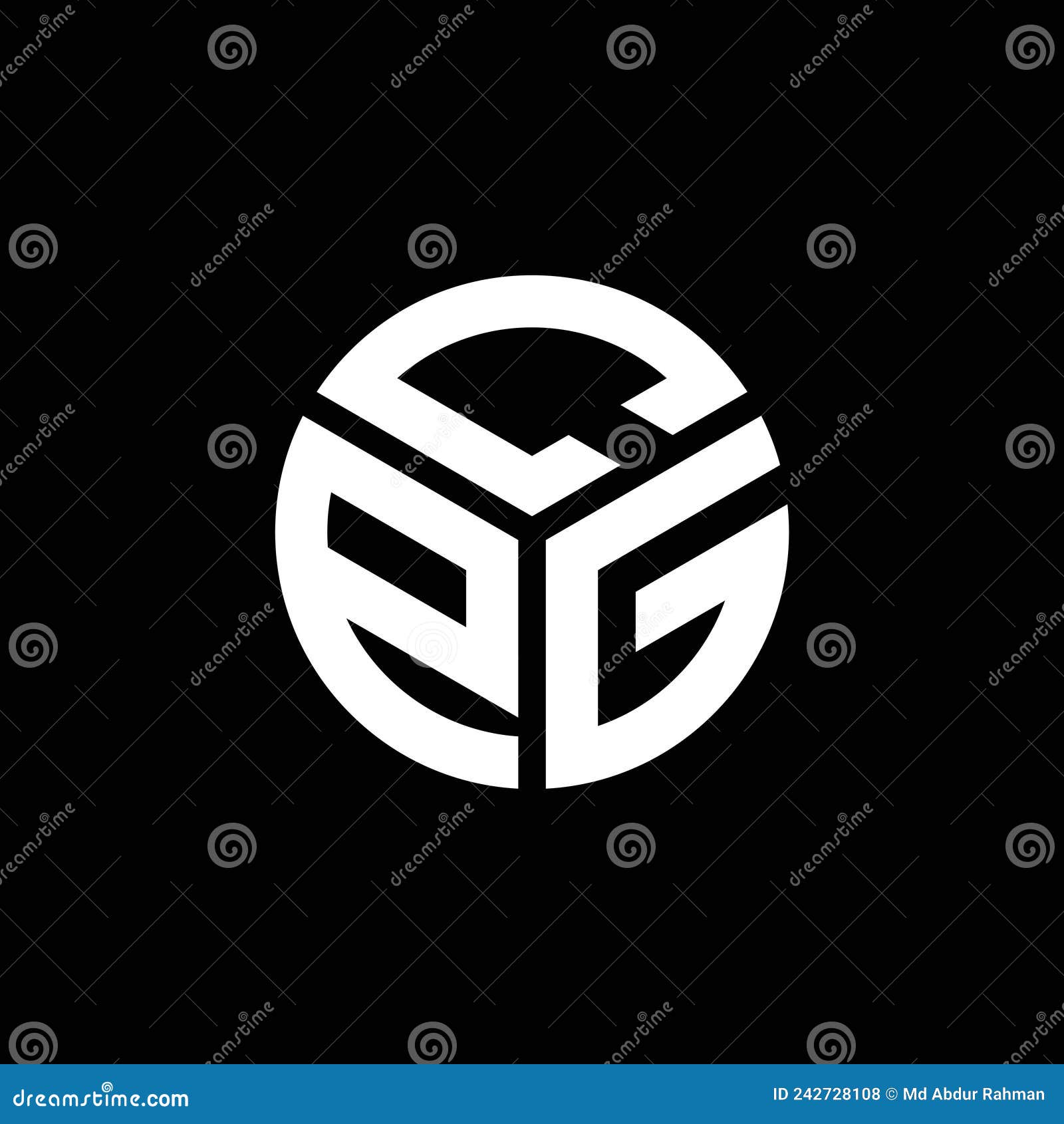 CPG Letter Logo Design on Black Background. CPG Creative Initials ...