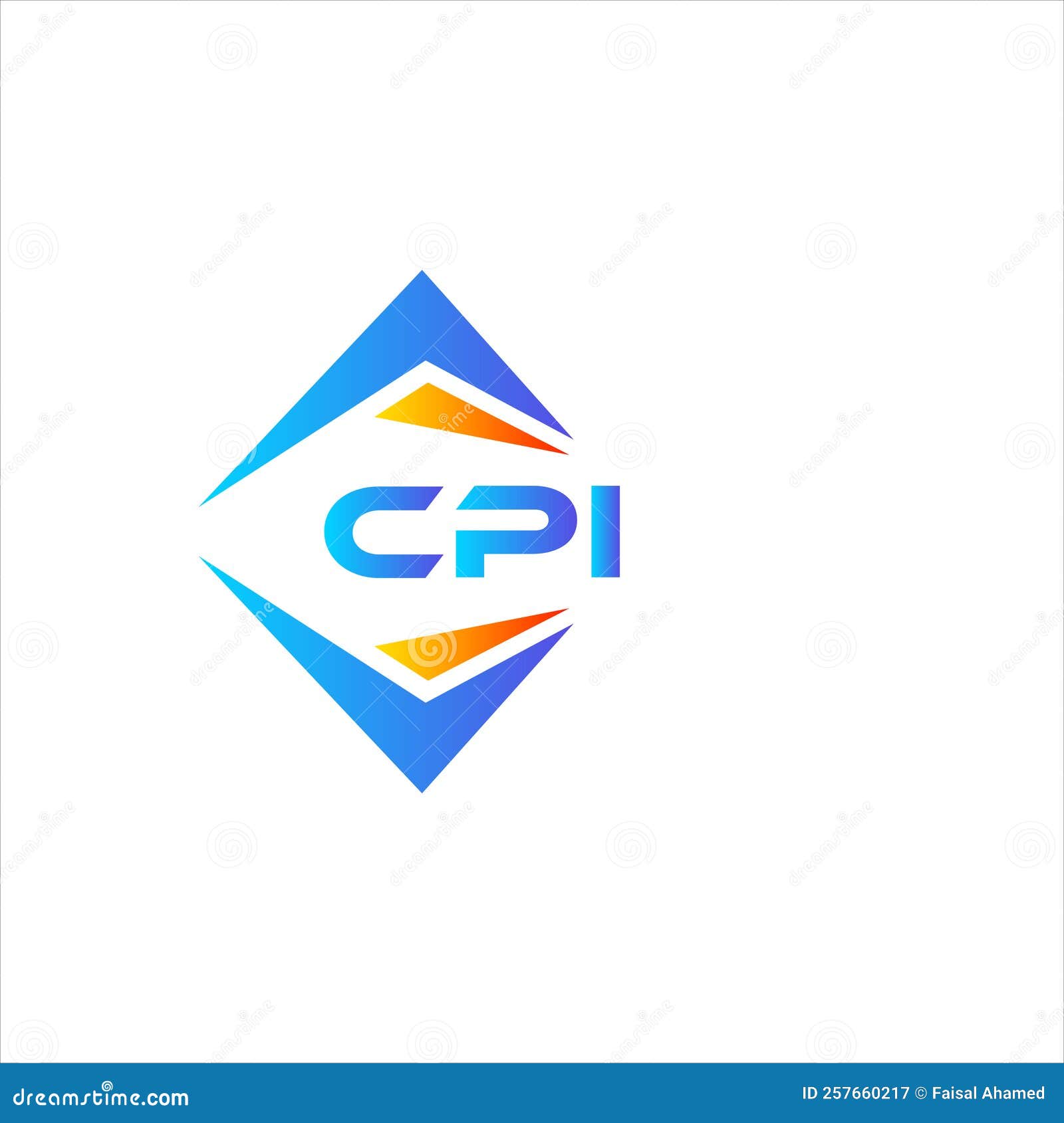 CPI Abstract Technology Logo Design on White Background. CPI Creative ...