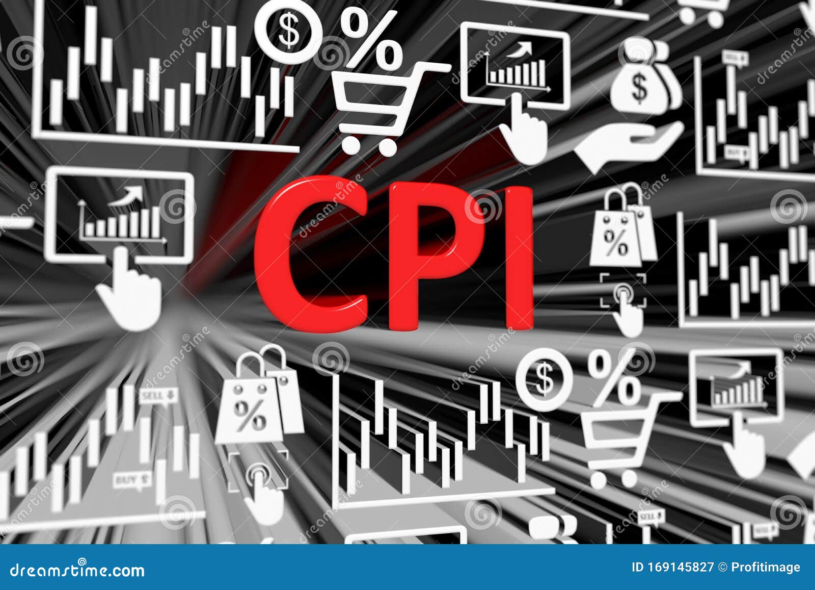 CPI Concept Blurred Background Stock Illustration | CartoonDealer.com ...