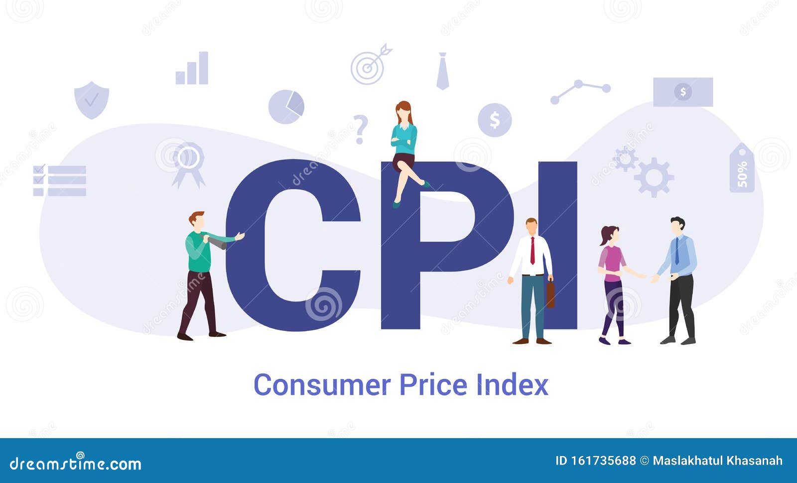 Cpi Consumer Price Index Concept with Big Word or Text and Team People ... Cpi Consumer Price Index Concept with Big Word or Text and Team People ...