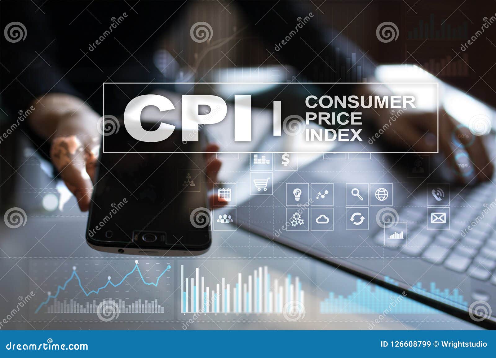 CPI. Consumer Price Index Concept on Virtual Screen. Stock Image ...