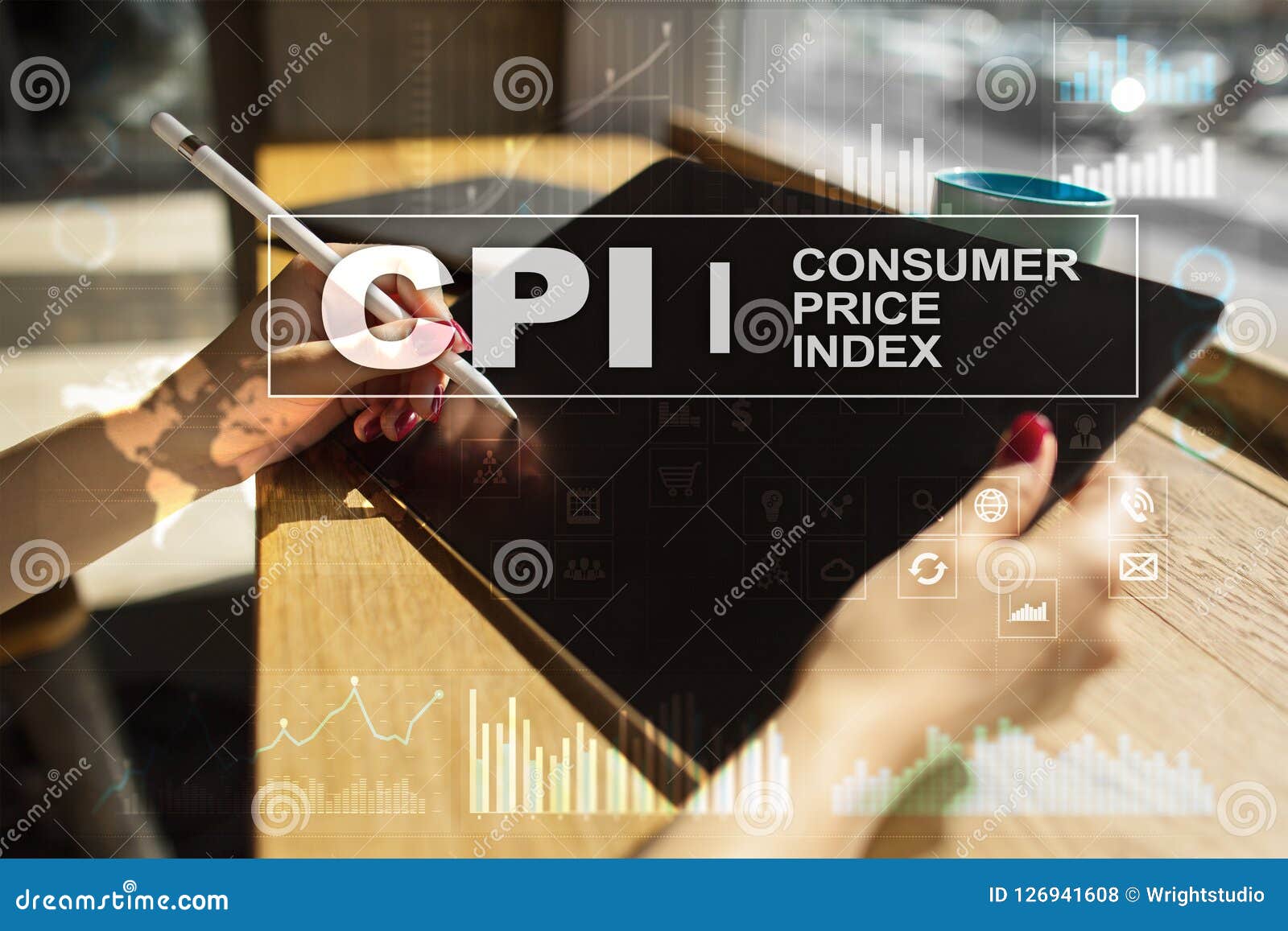 CPI. Consumer Price Index Concept on Virtual Screen. Stock Photo ...