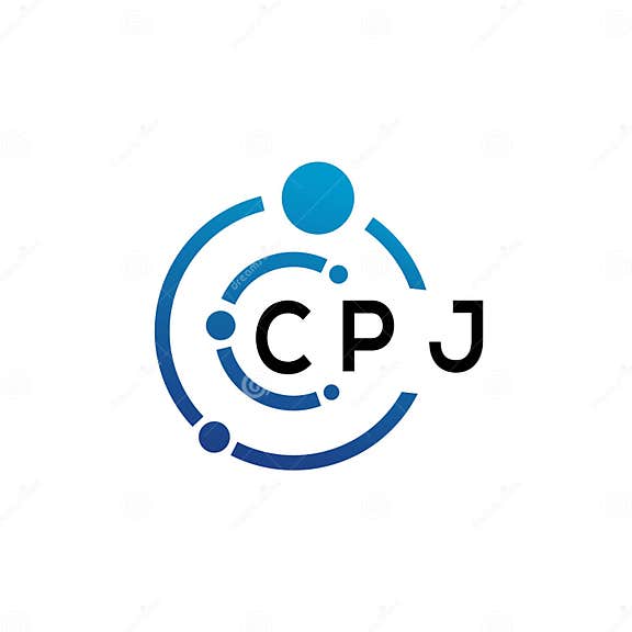CPJ Letter Logo Design on White Background. CPJ Creative Initials ...