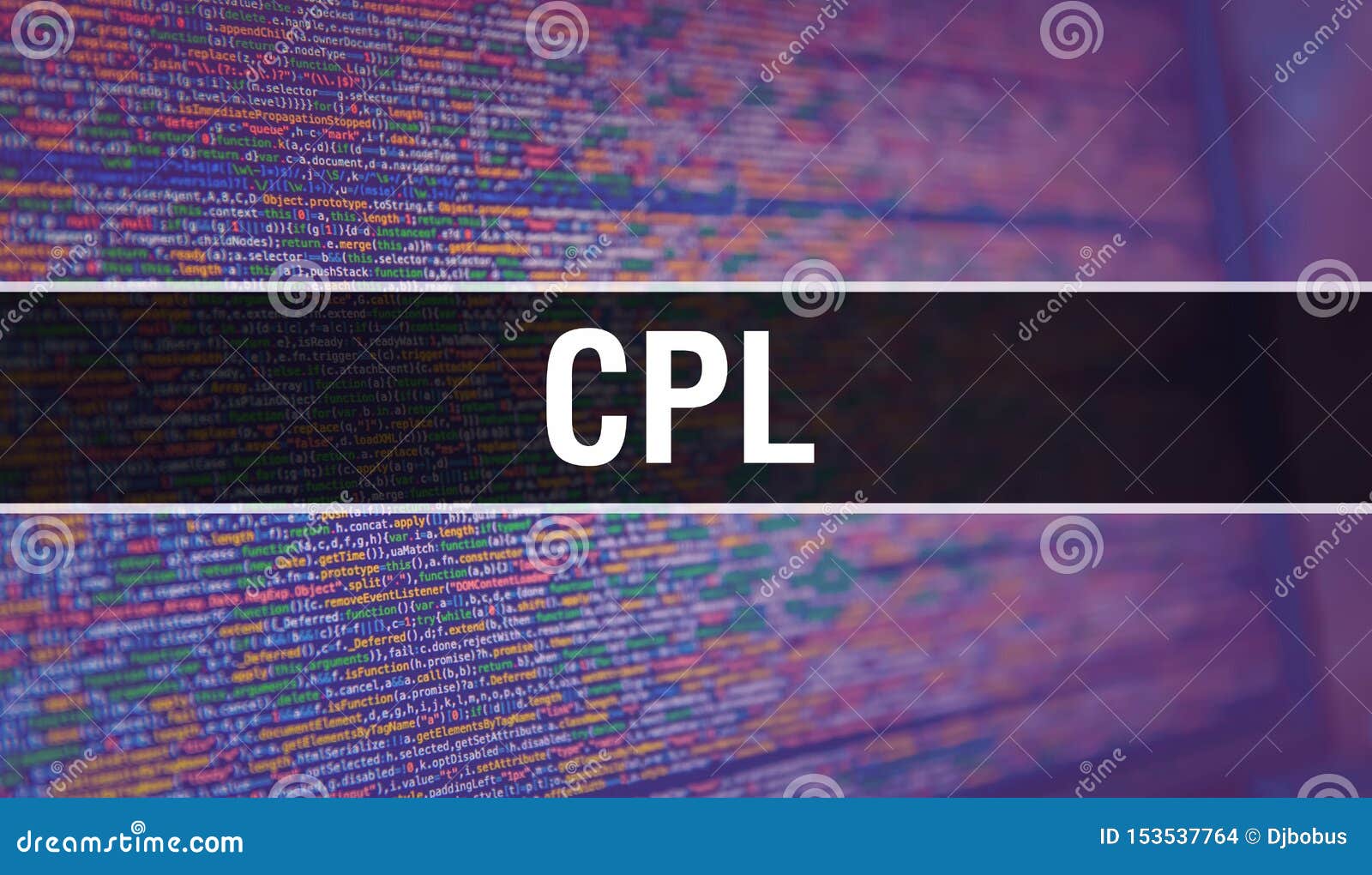 CPL with Binary Code Digital Technology Background. Abstract Background ...