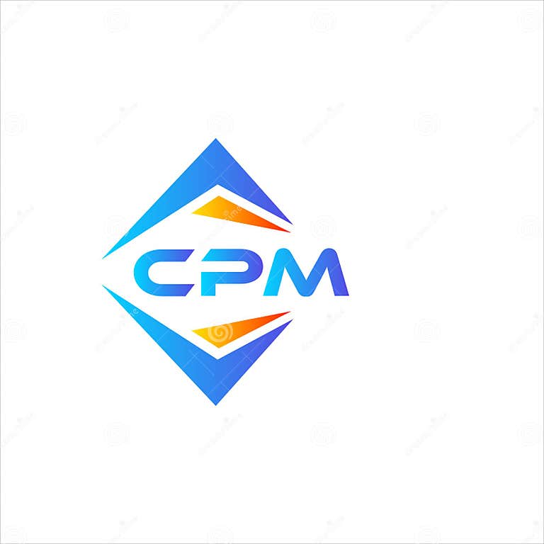 CPM Abstract Technology Logo Design on White Background. CPM Creative ...