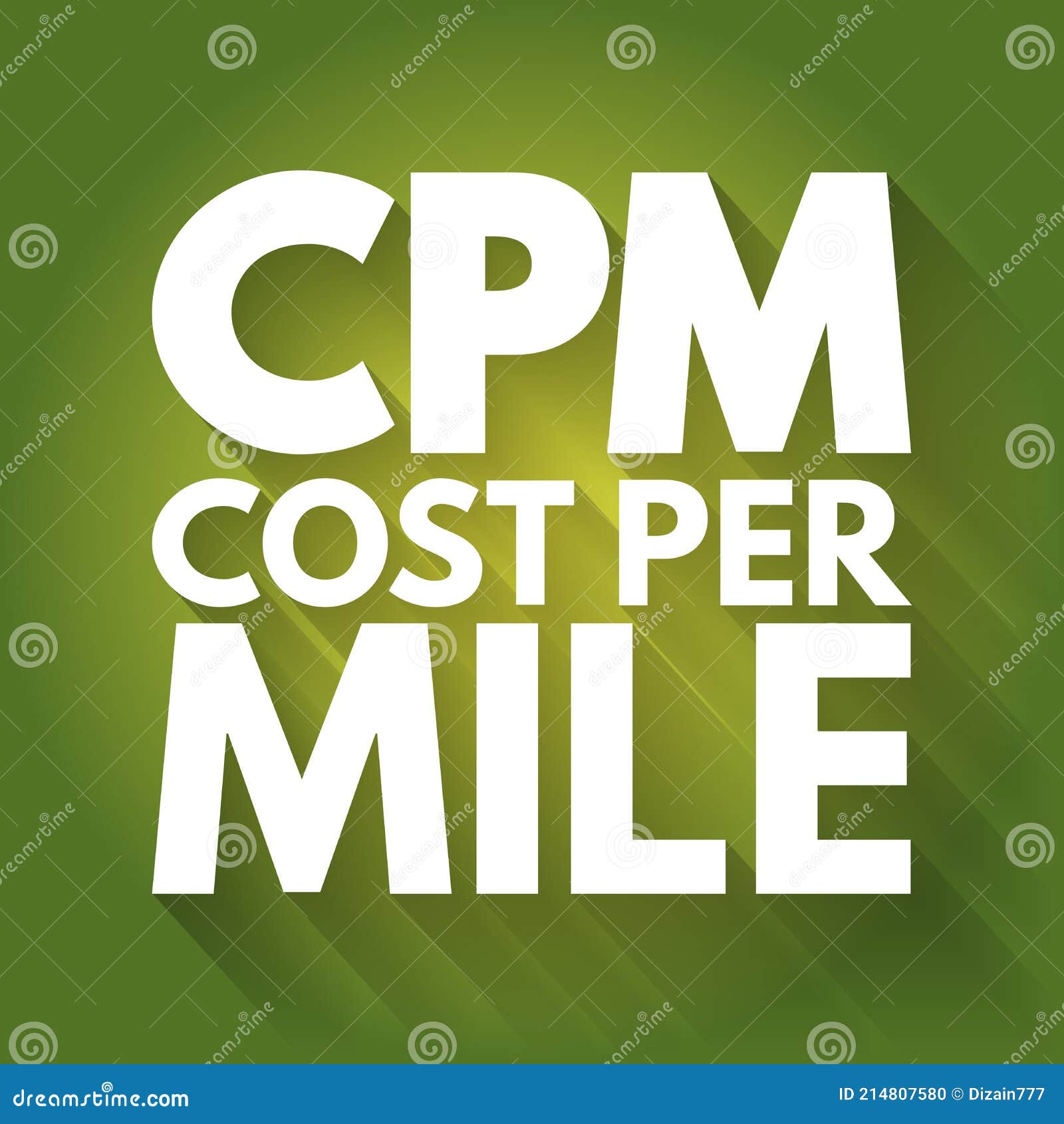 CPM - Cost Per Mile Acronym, Concept Background Stock Illustration ...