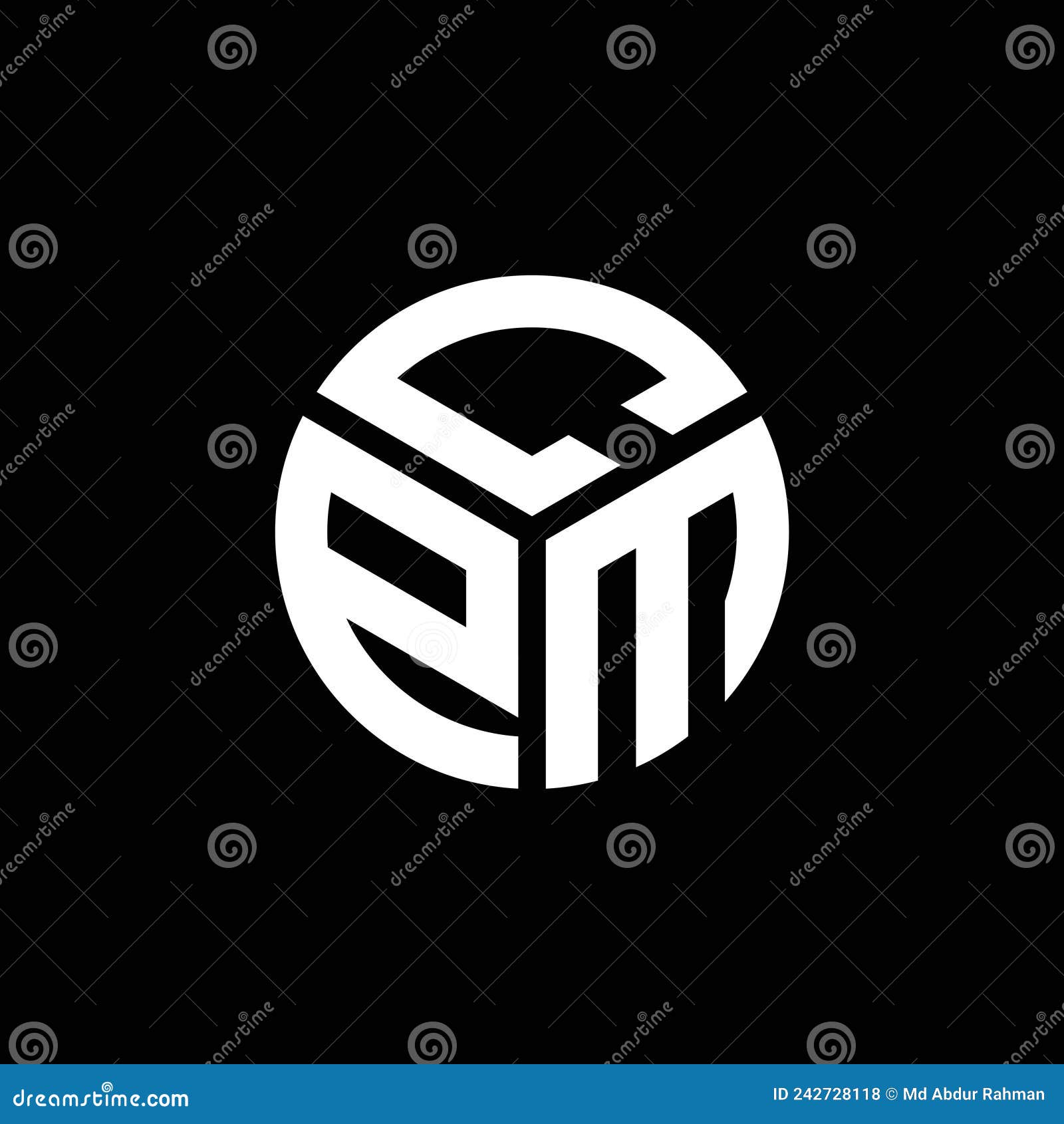 CPM Letter Logo Design on Black Background. CPM Creative Initials ...