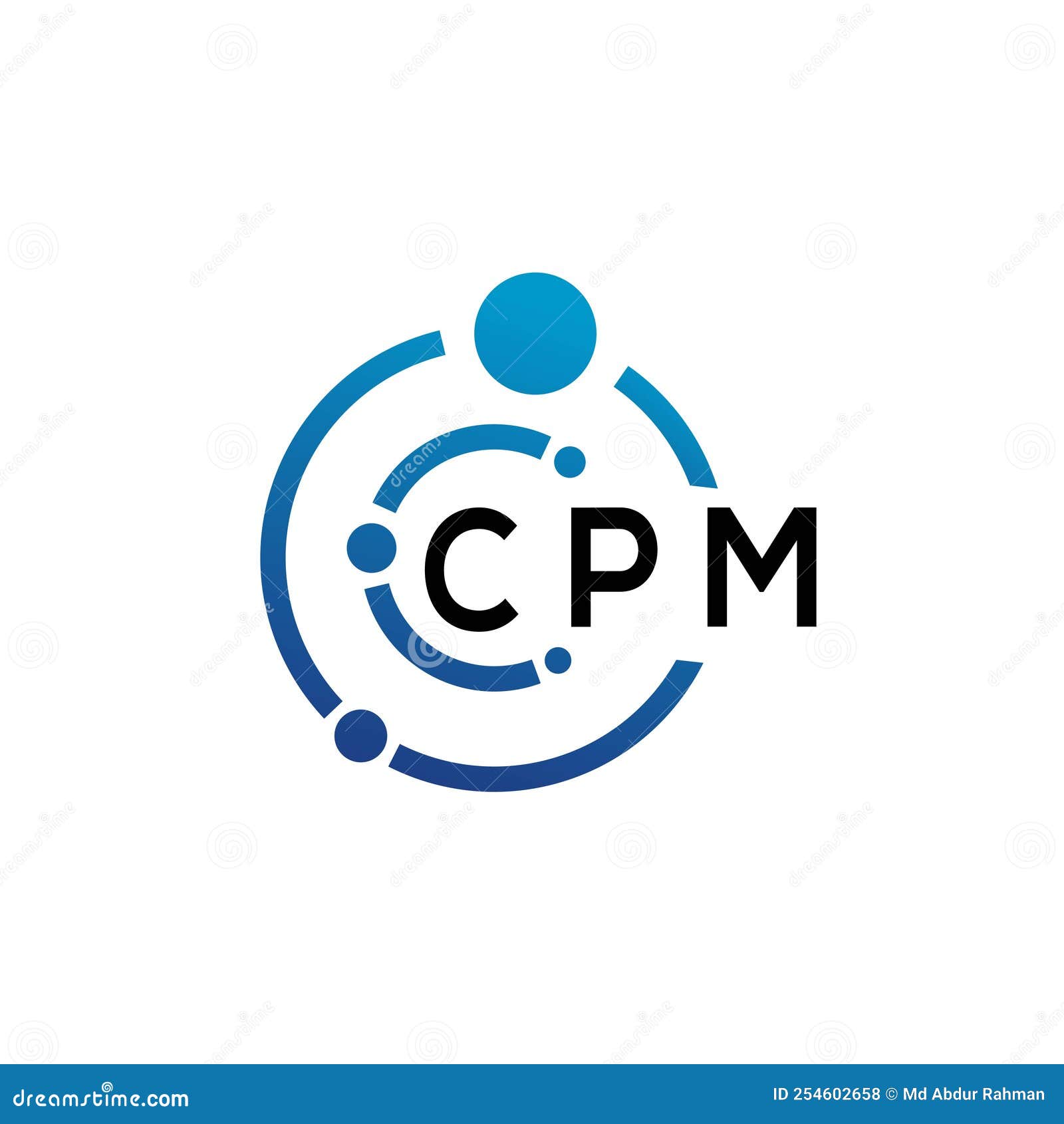 CPM Letter Logo Design on White Background. CPM Creative Initials ...