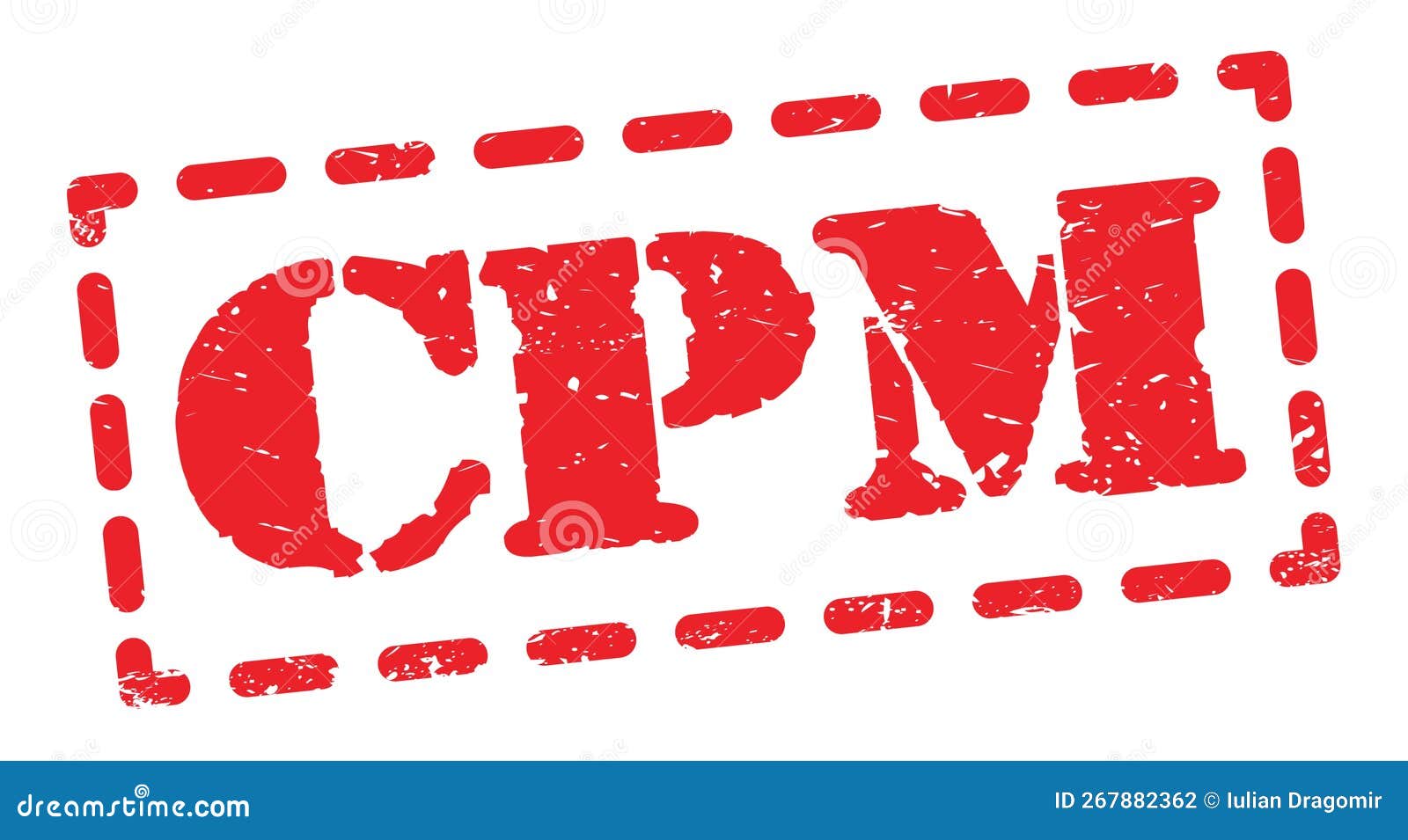 CPM Text Written on Red Stamp Sign Stock Illustration - Illustration of ...