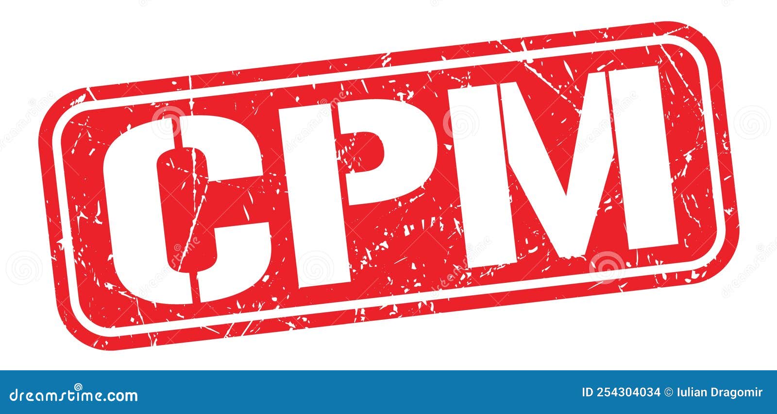 CPM Text Written on Red Stamp Sign Stock Illustration - Illustration of ...