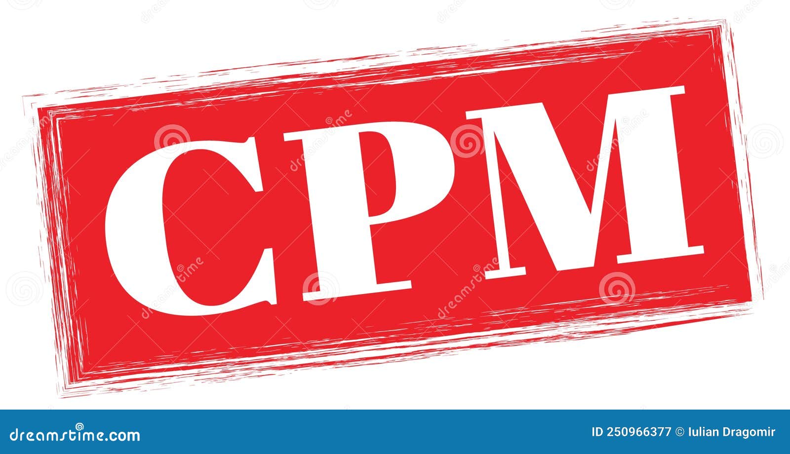 CPM Text Written on Red Stamp Sign Stock Illustration - Illustration of ...