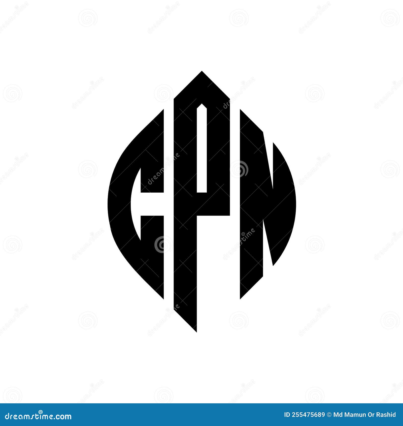 CPN Circle Letter Logo Design with Circle and Ellipse Shape. CPN ...