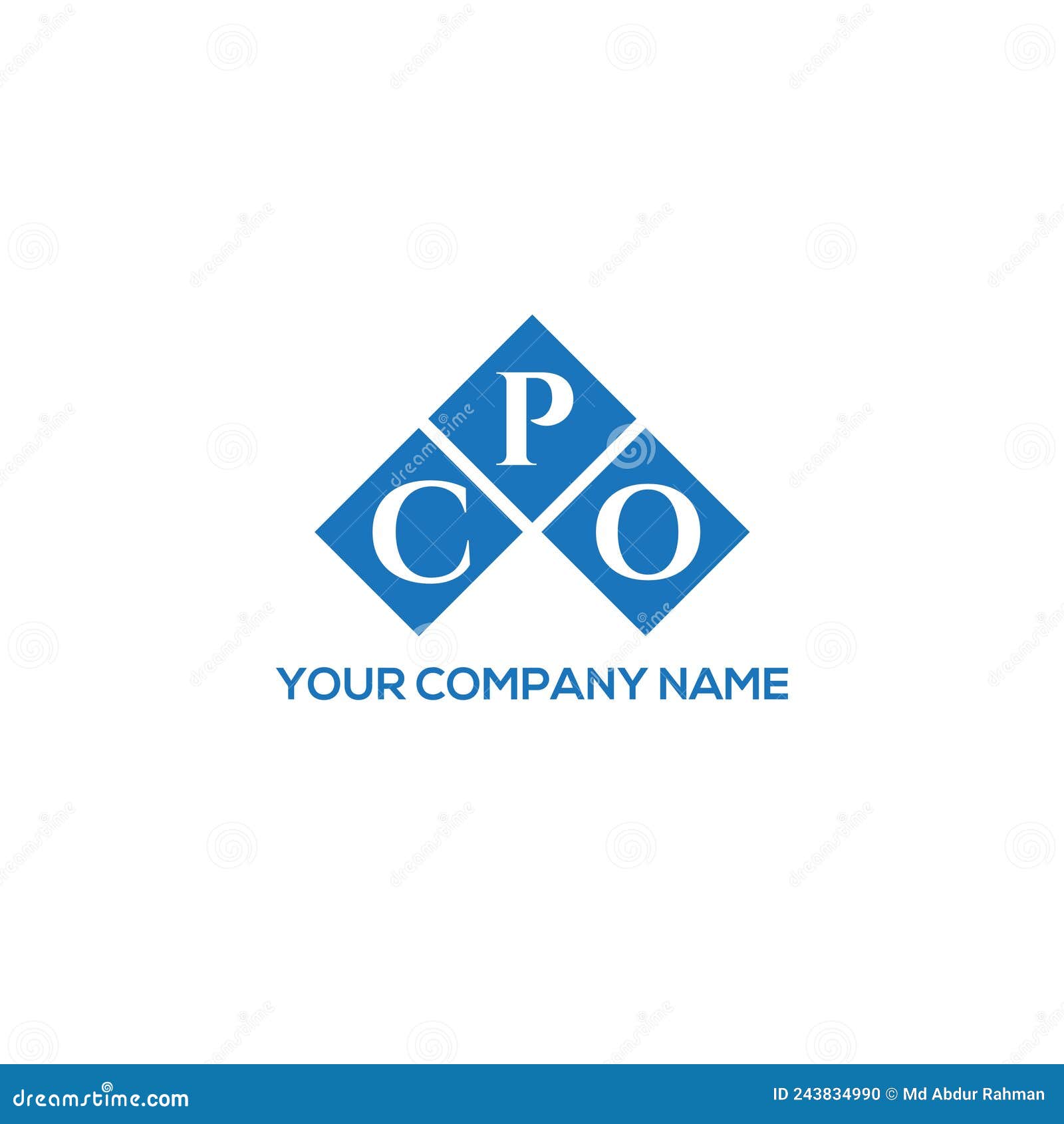 CPO Letter Logo Design on White Background. CPO Creative Initials ...