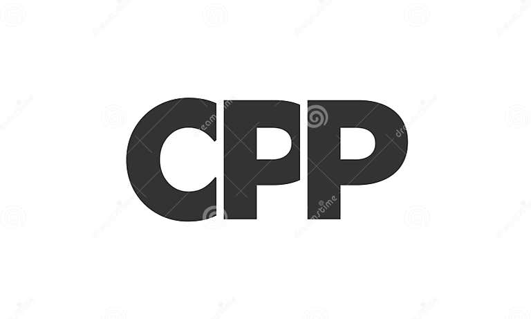 CPP Logo Design Template with Strong and Modern Bold Text. Initial ...