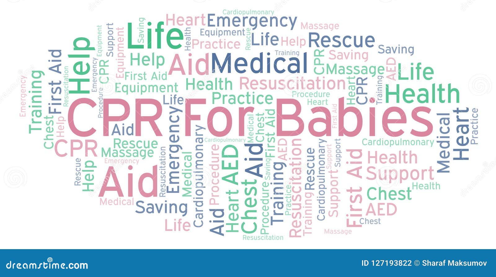 CPR for Babies Word Cloud, Made with Text only. Stock Illustration ...