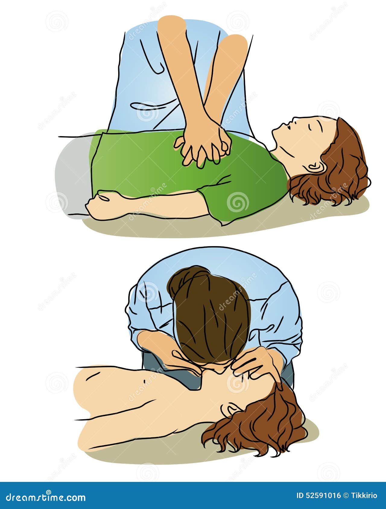 CPR For Children. Vector Illustration | CartoonDealer.com #52591016
